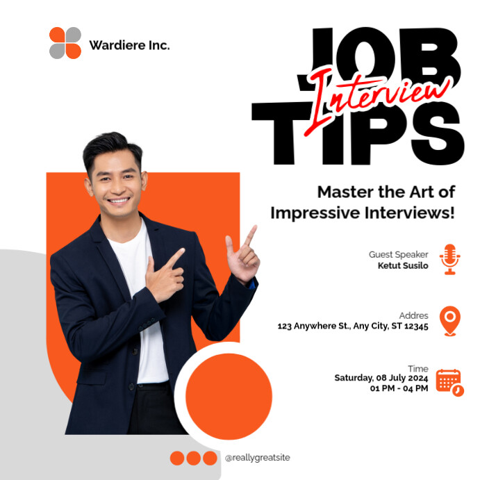 JOB TIPS INTERVIEW Template | PosterMyWall