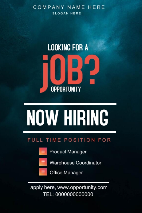 Job vacancy Template | PosterMyWall
