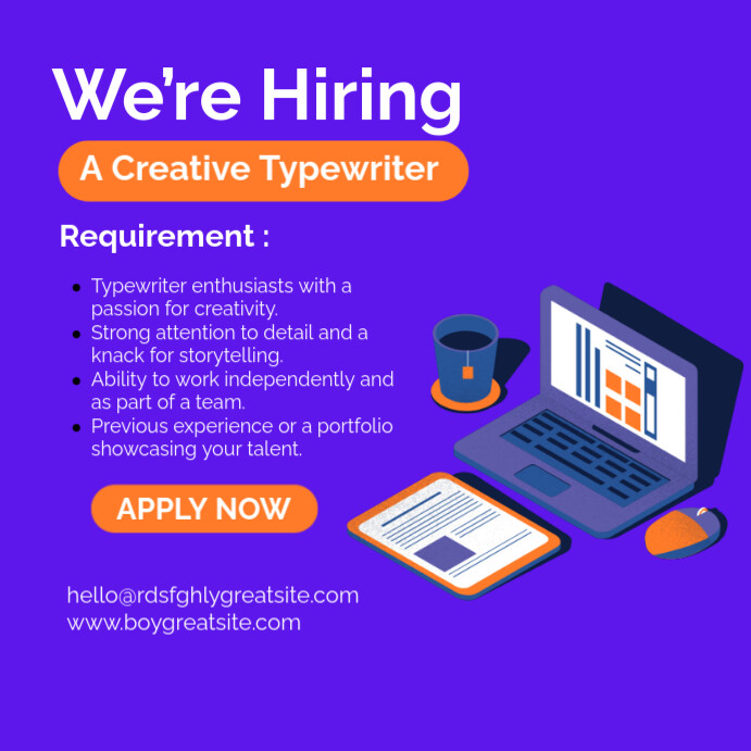 job vacancy Templat | PosterMyWall