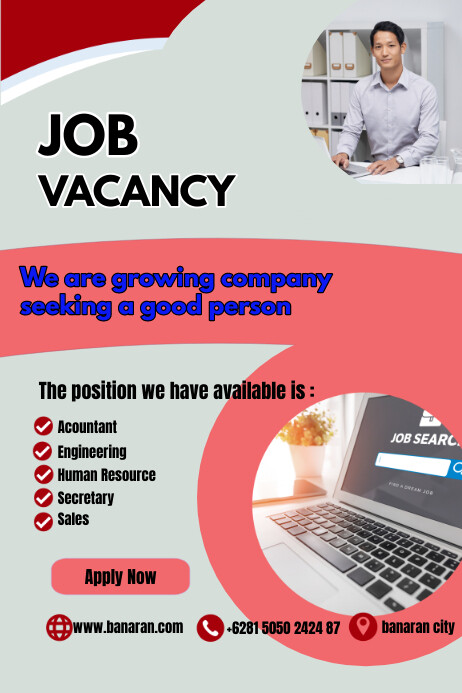 Job Vacancy Template | PosterMyWall