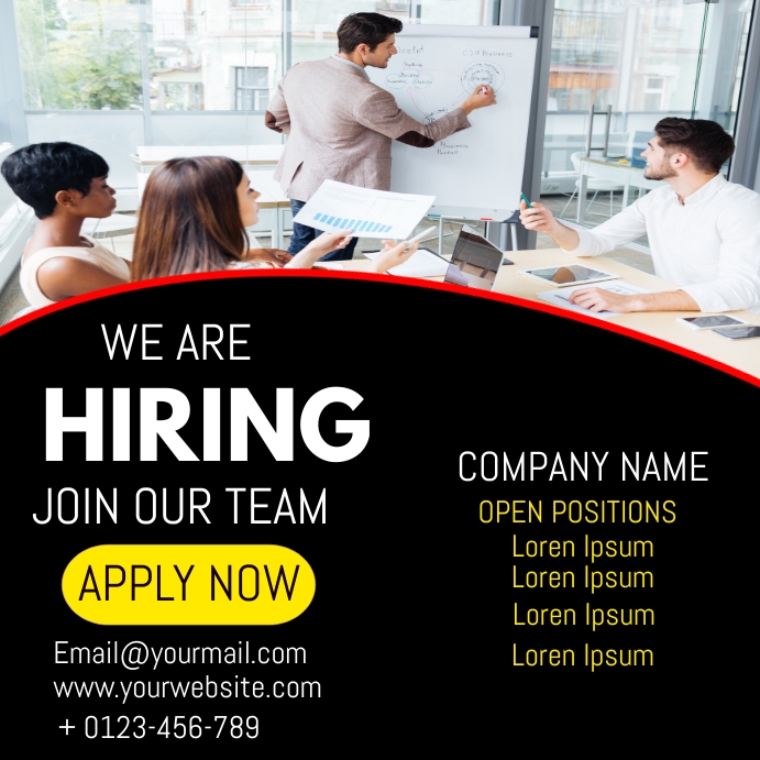 Job vacancy / Hiring Ad Template | PosterMyWall