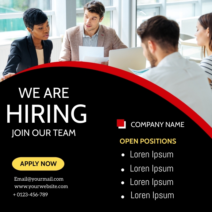 Job vacancy / Hiring Ad Template | PosterMyWall