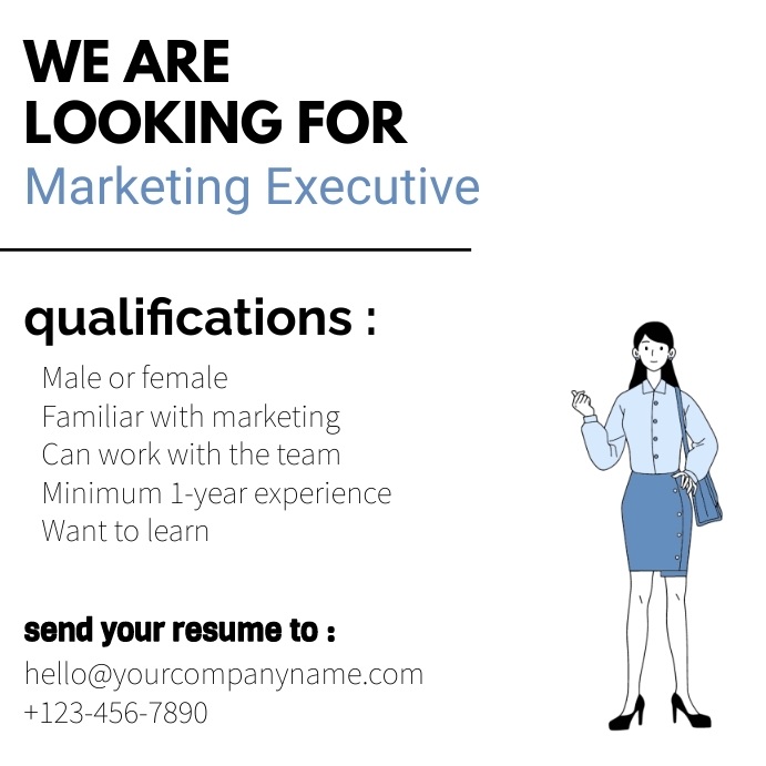 Job Vacancy Instagram Post Template | PosterMyWall