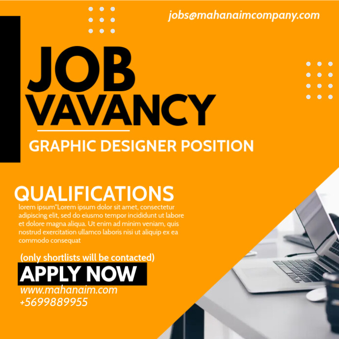 job vacancy position flyer (1) Template | PosterMyWall