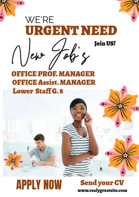Jobs poster new hiring positions are available Template | PosterMyWall