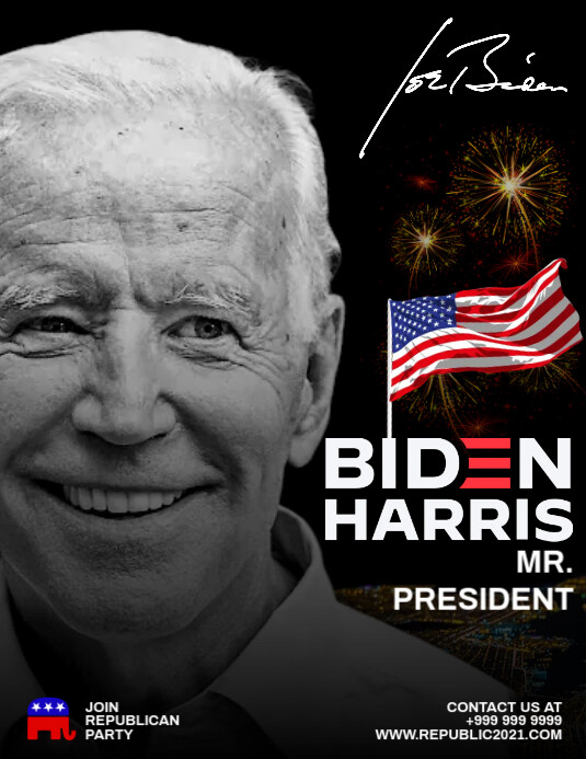 Joe Biden 2021 Cover Template | PosterMyWall