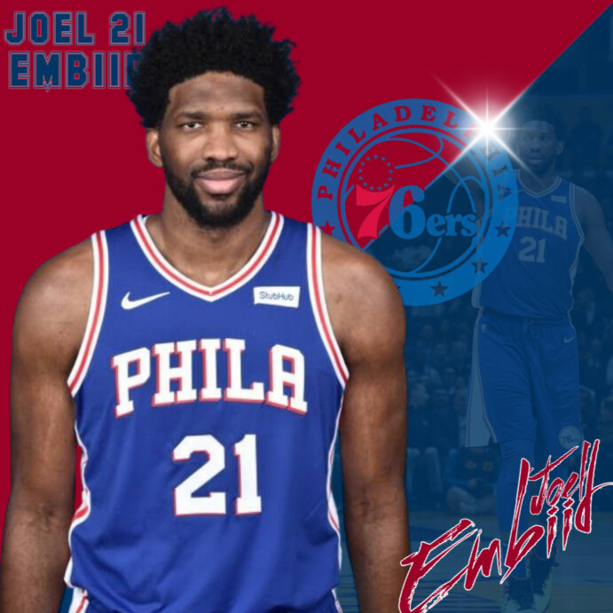 Copy of Joel Embiid Nba Player Instagram Post | PosterMyWall