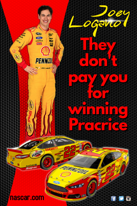 Joey Logano Poster Template | PosterMyWall
