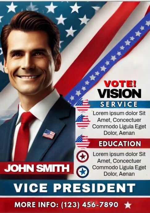 John Smith Vice president flyer Template | PosterMyWall