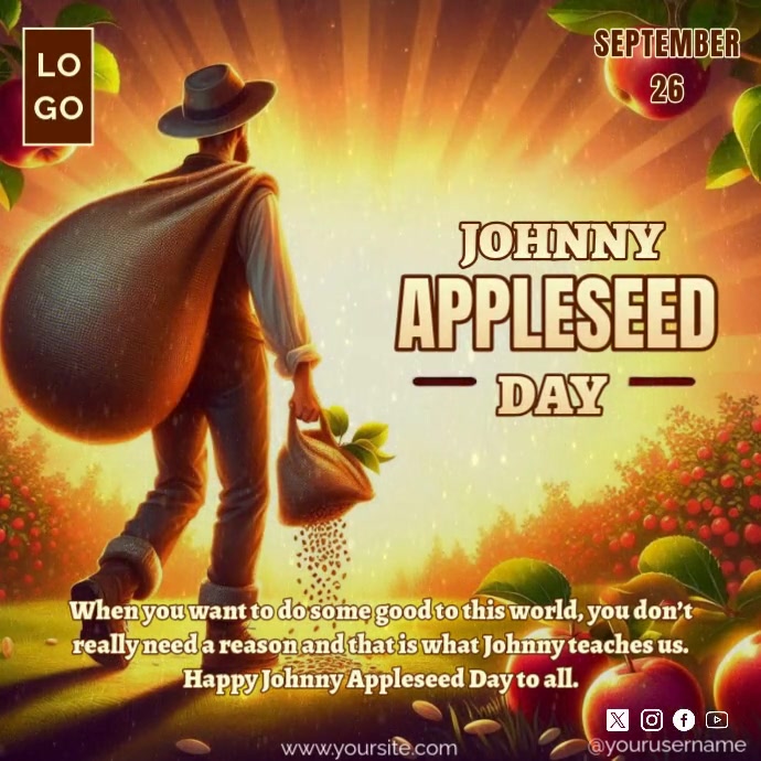 Plantilla de Johnny Appleseed Day | PosterMyWall