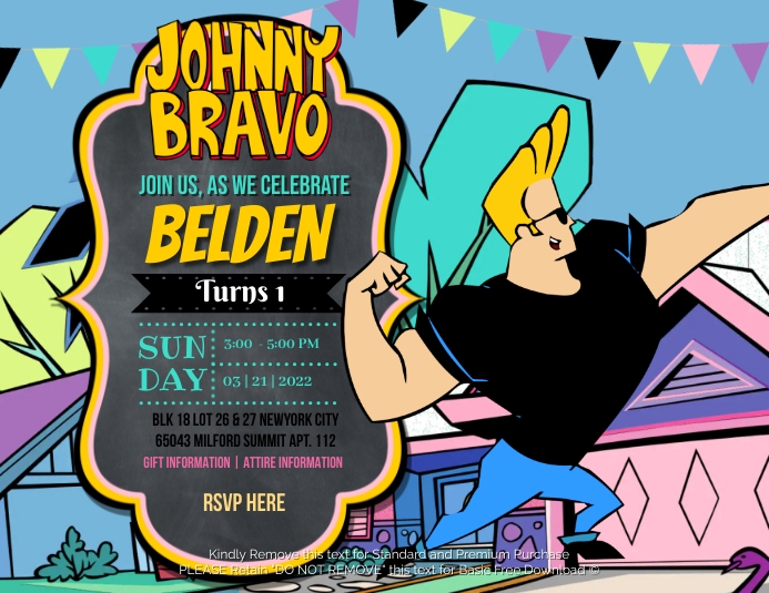 Copy of Johnny Bravo | PosterMyWall