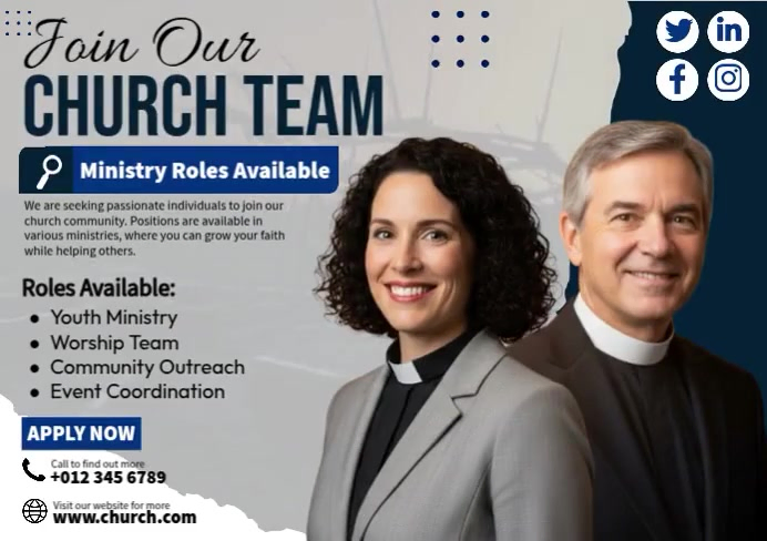 Join Our Church Team Template | PosterMyWall