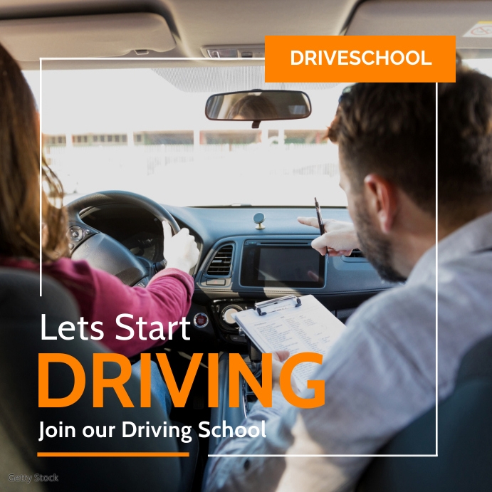 Copy of Join our driving school let's start driving | PosterMyWall