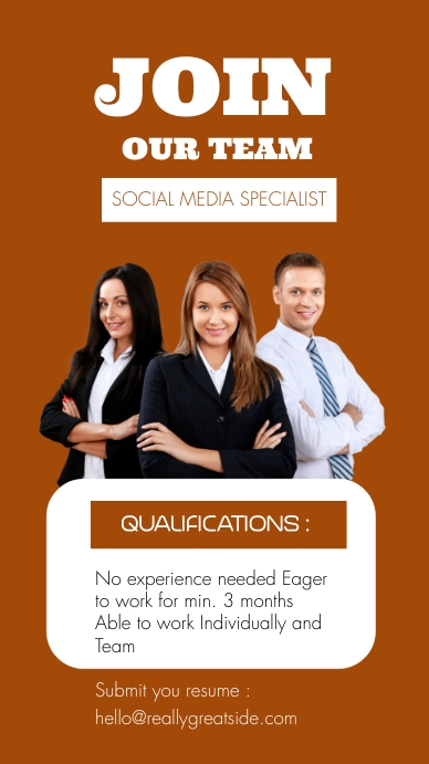 JOIN OUR TEAM INSTAGRAM POST Template | PosterMyWall