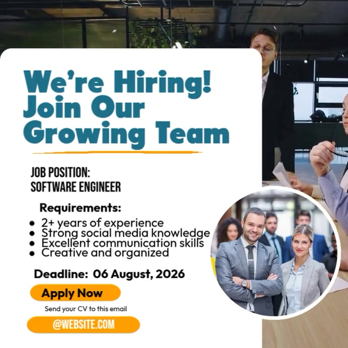 Join Our Team Today Template | PosterMyWall