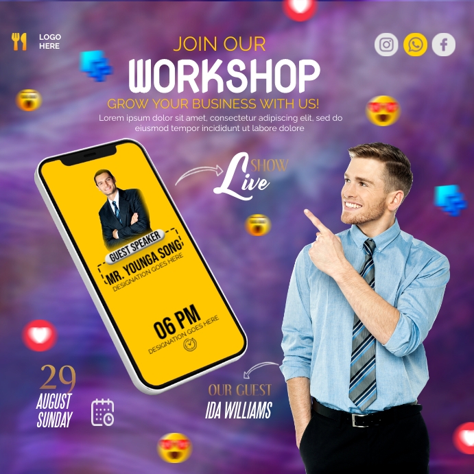 Join Our Workshop Template | PosterMyWall