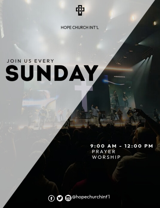 Copy of join us every sunday template | PosterMyWall