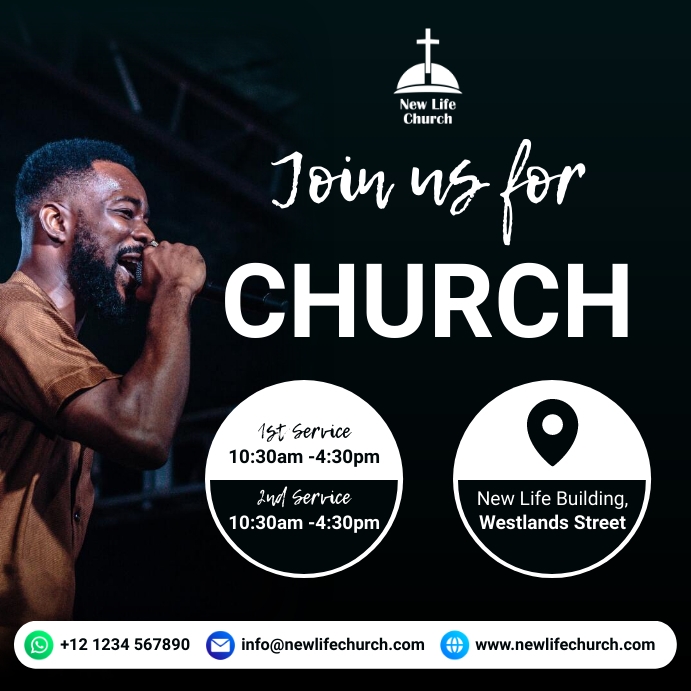join us for church Template | PosterMyWall