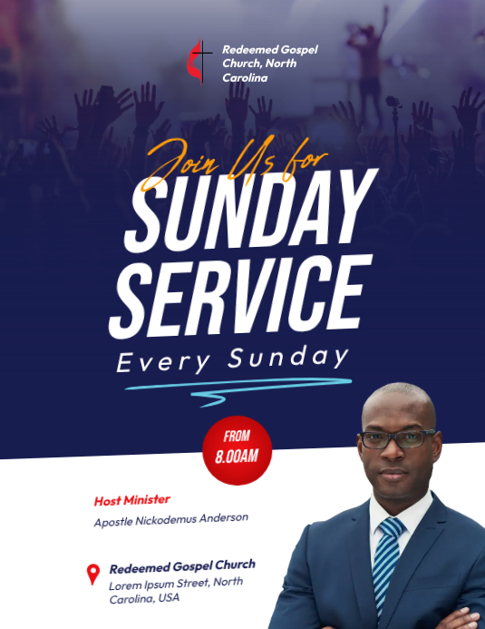 Plantilla de Join Us for Church service | PosterMyWall