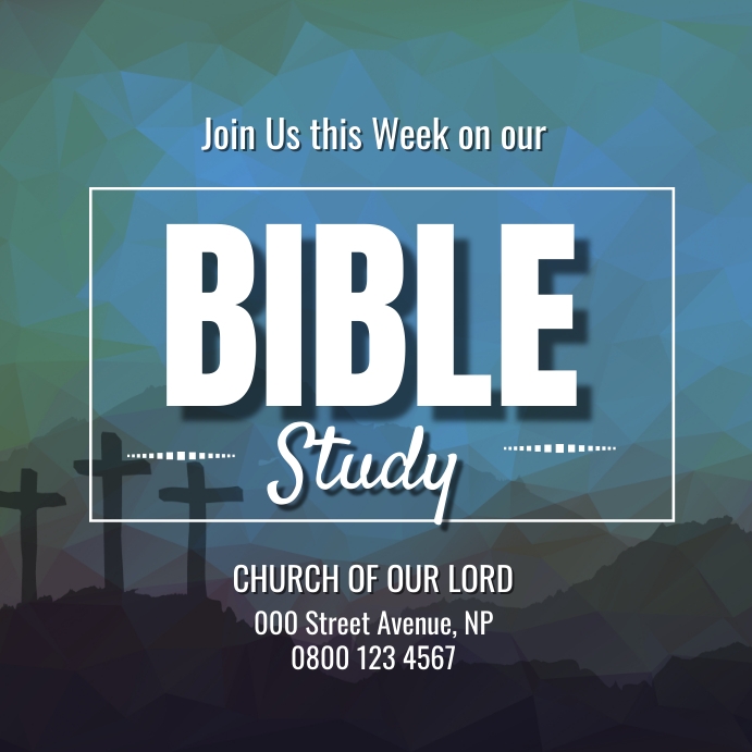 Join Us for Bible Study instagram flyer Template | PosterMyWall