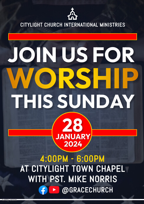 join us for worship this sunday Template | PosterMyWall