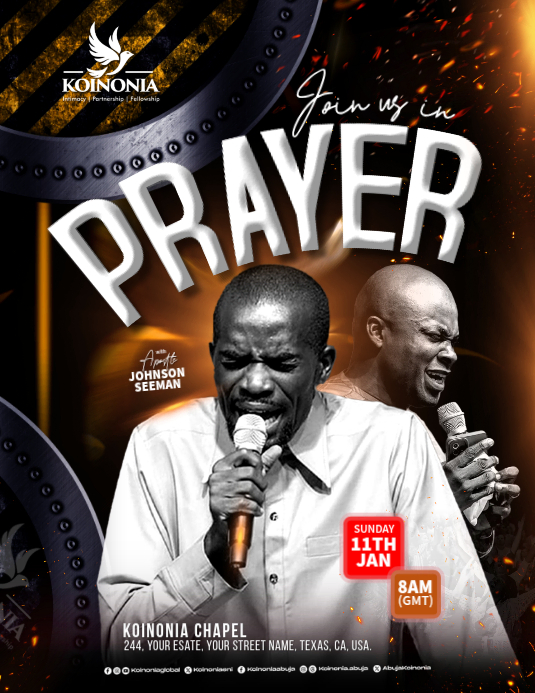 Plantilla de Join us in Prayer | PosterMyWall