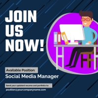 Now Hiring Marble Post Template | PosterMyWall