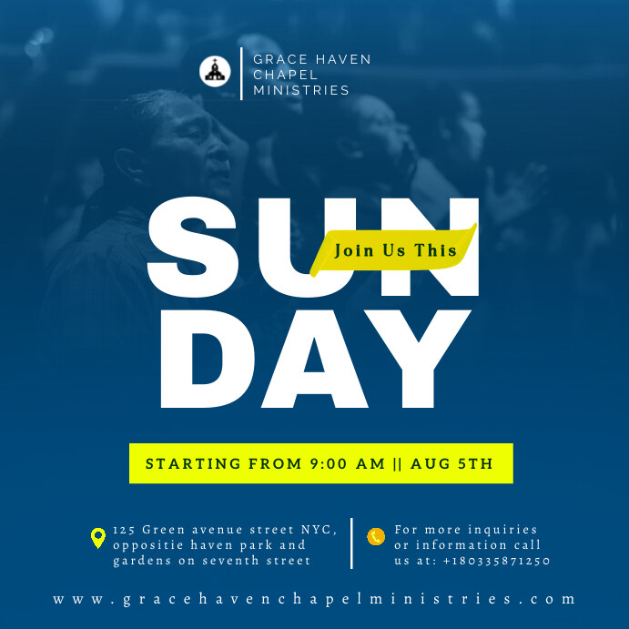 Copy of join us this sunday church poster | PosterMyWall