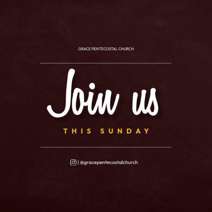 join us this sunday Template | PosterMyWall