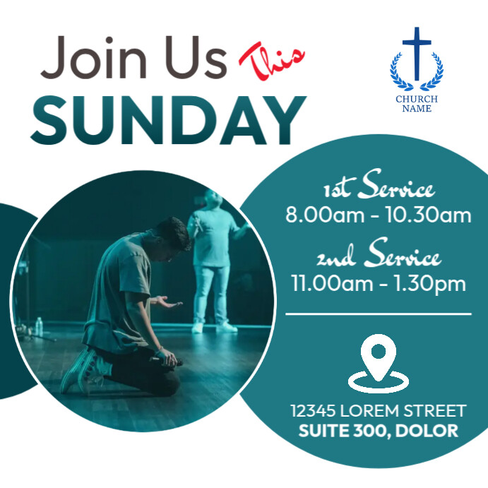 Copy of Join us this sunday | PosterMyWall