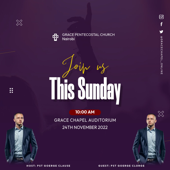join us this sunday Template | PosterMyWall