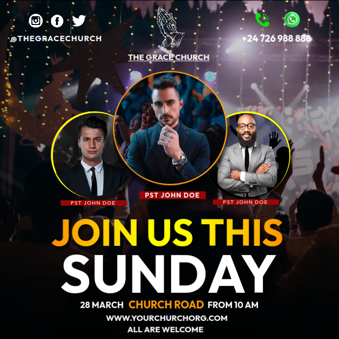 join us this sunday Template | PosterMyWall