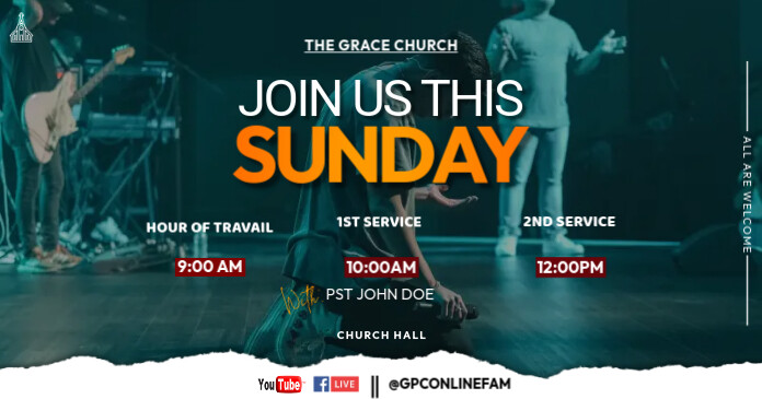 join us this sunday Template | PosterMyWall