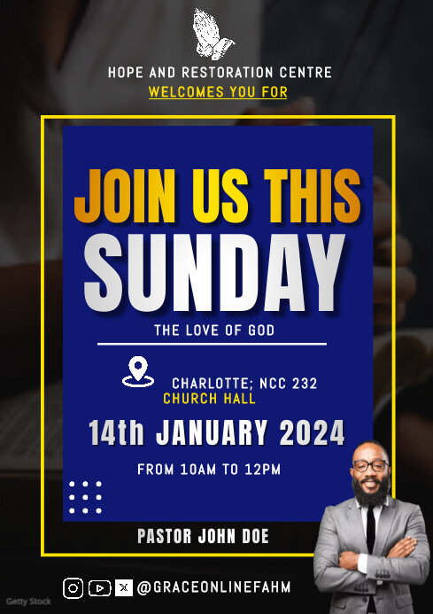 Copy of join us this sunday | PosterMyWall