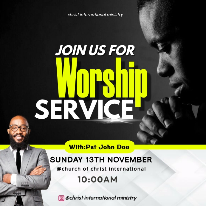 join us this sunday flyer template (16) | PosterMyWall