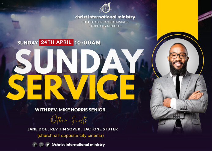 Copy of join us this sunday flyer template (25) | PosterMyWall
