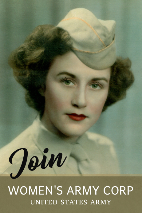 Join Women's Army Poster Template | PosterMyWall