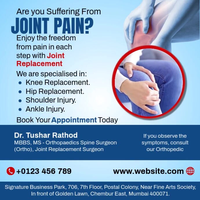 Joint Pain Template | PosterMyWall