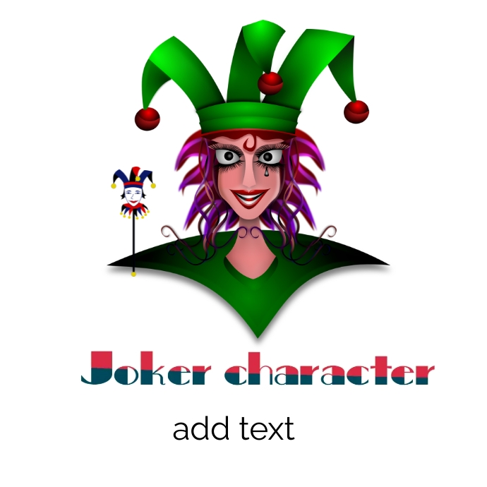 Joker character logo design template. | PosterMyWall