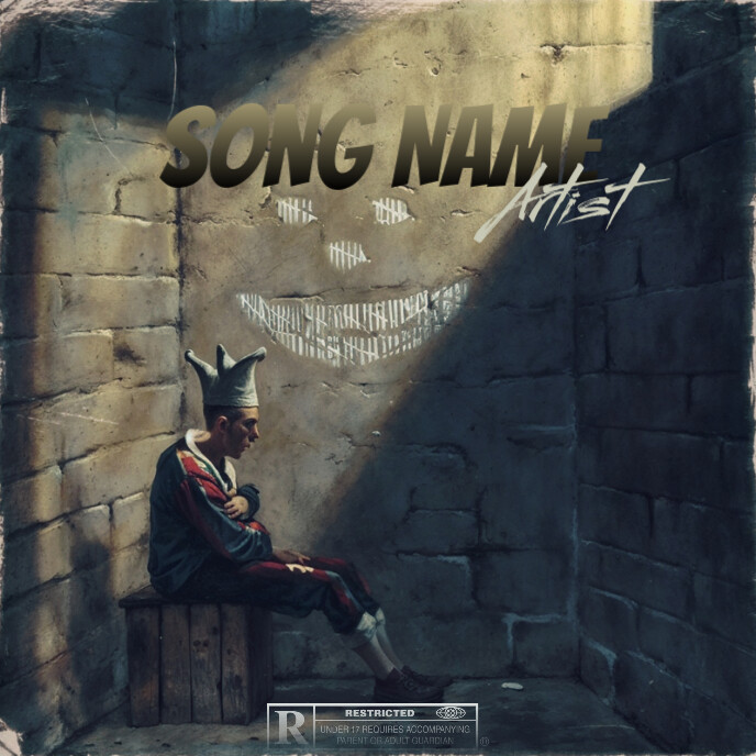 Copy of joker Clown In Jail Album Cover | PosterMyWall