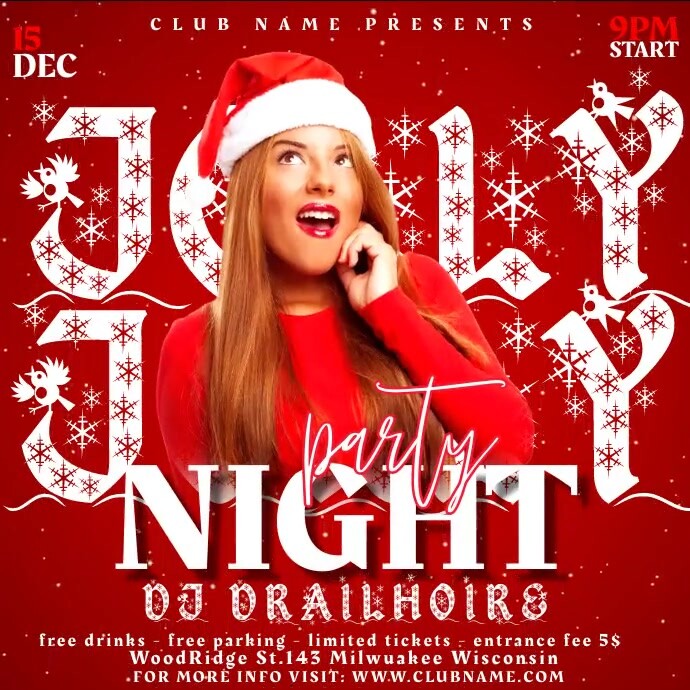 Jolly Party Night ads Template | PosterMyWall
