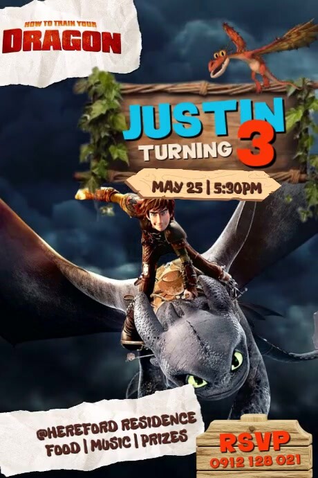 Joofy’s Fire-Breathing Birthday Bash! Template | PosterMyWall