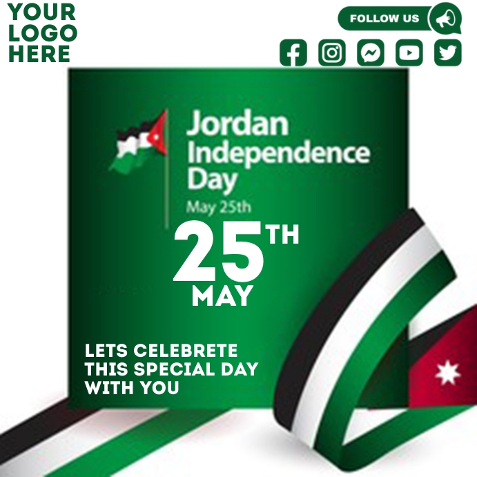 Copy of Jordan Independence Day | PosterMyWall