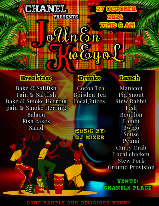 Copy of Jounen Kweyol Flyer | PosterMyWall