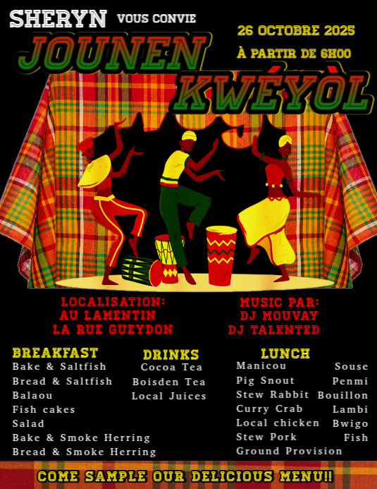 Jounen Kweyol Flyer Template | PosterMyWall