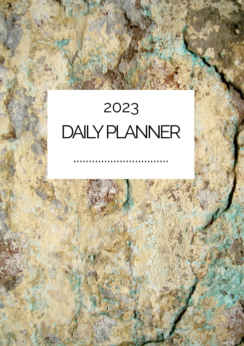 Journal, Daily Planner Stone green Cover Template | PosterMyWall