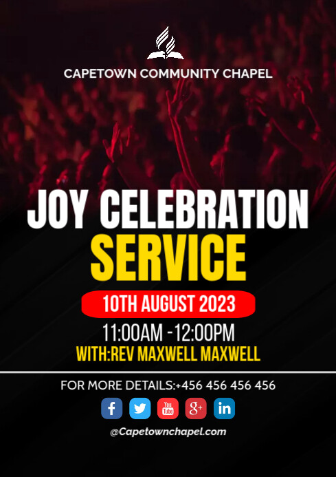 Plantilla de joy celebration service flyer template (1) | PosterMyWall