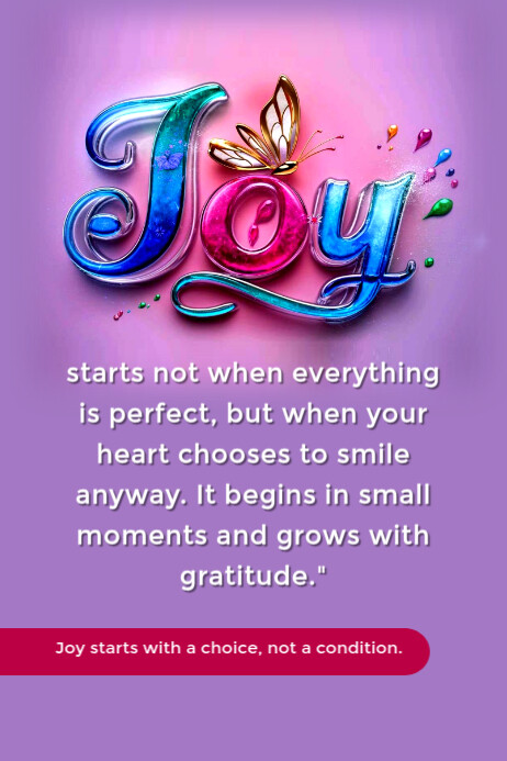 Joy Template | PosterMyWall