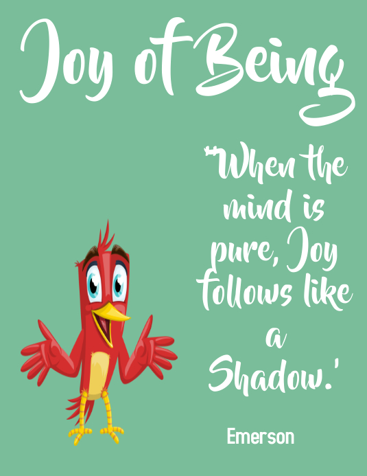 joy of being, mind joy relationship Template | PosterMyWall