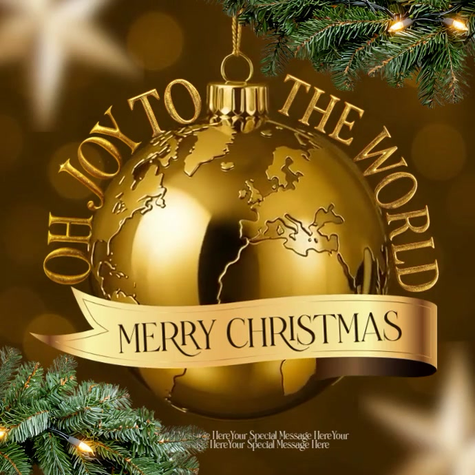joy to the world christmas card template | PosterMyWall